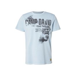 CAMP DAVID T-Shirt Herren Gr&ouml;&szlig;e M hellblau / stone
