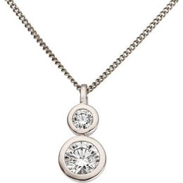 Firetti Damen Kettenanh&auml;nger &raquo;Schmuck Geschenk Gold 333 Halsschmuck Anh&auml;nger Kreis rund&laquo; mit Zirkonia (synth.) wei&szlig; Wei&szlig;gold 333, 0,62 g