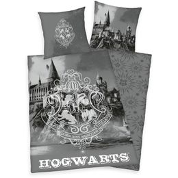Harry Potter Bettw&auml;sche &raquo;&laquo; 2 Stk. mit tollem Motiv bunt Linon, Obermaterial: 100% Baumwolle B/L: 135cm x 200cm, 1 Stk., 1 Stk., Linon, B/L: 80cm x 80cm, 2 Stk.