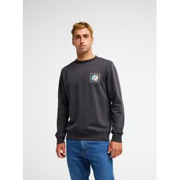 Quiksilver Herren Sweatshirt "VIBES CREW", grau, Gr. XL, Obermaterial: 60% Baumwolle, 40% Polyester, Sweatshirts, sportlich-l&auml;ssiger Look, f&uuml;r Alltag