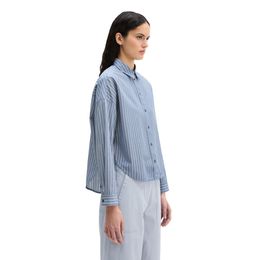 Marc O'Polo MARC O'POLO Damen Hemdbluse, blau, Gr. 42, Web, Obermaterial: 100% Baumwolle, Blusen, bequem weite Form, garngef&auml;rbter Chambray, Kentkragen