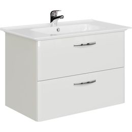 Waschtisch &raquo;Quickset 326, mit Keramikbecken, 80cm breit&laquo; 2 Stk. tlg. B/H/T: 80cm x 53cm x 47cm