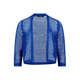 Betty Barclay Grobstrickjacke mit Lochmuster in Electric Blue | Gr.: 36