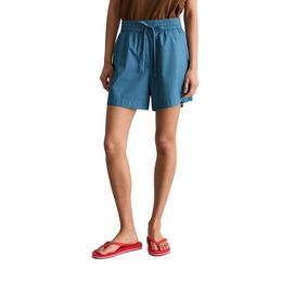 Marc O'Polo Damen Shorts "aus Papertouch-Popeline", blau, Gr. XS, MARC O'POLO DENIM, unifarben, Obermaterial: 100% Baumwolle, Hosen