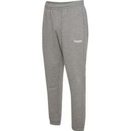 Hummel Herren Sweathose "HMLLEGACY 2.0 SWEATPANTS", grau, Gr. M, Obermaterial: 60% Baumwolle, 40% Polyester, Hosen, aus Baumwolle und Polyester, mit