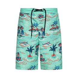 King Kerosin Badeshorts Hawaii in mint | Gr.: S