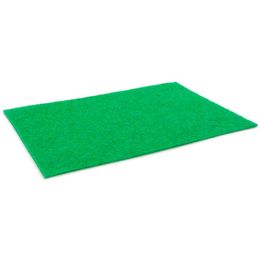 PRIMAflor-Ideen in Textil Nadelvliesteppich &raquo;MALTA&laquo; rechteckig 2,5 mm H&ouml;he Uni-Farben, strapazierf&auml;hig & pflegeleicht, Kurzflor, Nadelvlies gr&uuml;n 