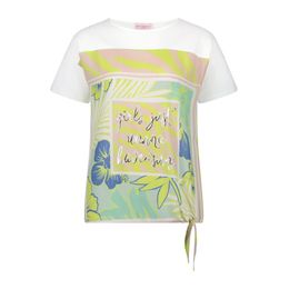 Betty Barclay Blusenshirt mit Schleifenknoten in Patch Cream/Green | Gr.: 40