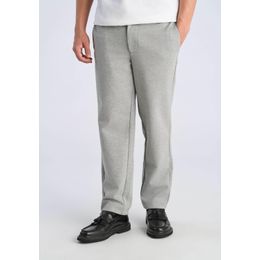 LINDBERGH Herren Stoffhose "Stoffhose Relaxed Fit", grau, Gr. M, meliert, Obermaterial: 75% Polyester, 22% Viskose, 3% Elasthan, Hosen