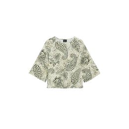 Damen Druckblusejade gr&uuml;n aop, Gr. 42, s.Oliver BLACK LABEL, bedruckt, Web, Obermaterial: 100% Viskose, Blusen, 3/4 Arm Sommerbluse mit Allover-Print