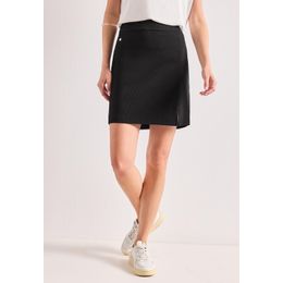 Street One Damen Minirock, schwarz, Gr. 44, unifarben, Web, 95% Baumwolle, 5% Elasthan, R&ouml;cke, Middle Waist