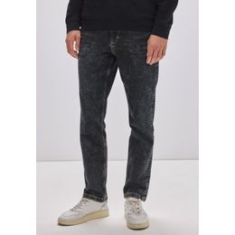 Street One MEN Herren Regular-fit-Jeans, grau, Gr. 38, unifarben, Jeans, 88% Baumwolle, 10% Polyester, 2% Elasthan, Jeans, 5-Pocket-Style