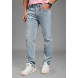 Kangaroos Herren Jogg Pants, blau, Gr. 29, unifarben, Denim/Jeans, Obermaterial: 65% Baumwolle, 33% Polyester, 2% Elasthan, Jeans, Straight-Fit,