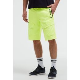 CAMP DAVID Herren Shorts, gelb, Gr. L, bedruckt, Twill, Material: 97% Baumwolle, 3% Elasthan, Hosen