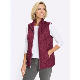 Classic Basics Damen Wendeweste, rot, Gr. 48, unifarben, 90% Polyester, 10% Polyamid, Innenseite:100% Polyester, Wattierung:100% Polyester, Westen