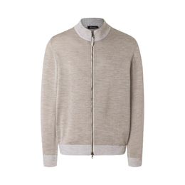 Maerz Muenchen Herren Strickjacke "Maerz Muenchen 597201 Strickjacke Herren Bekleidung", beige, Gr. 50, 100% Wolle (Merino), Strickjacken