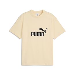 Puma Herren T-Shirt "Essentials Elevated No.1 Relaxed T-Shirt Herren", beige, Gr. M, Obermaterial: 100% Baumwolle. Rippe: 4% Elasthan, 96% Baumwolle,