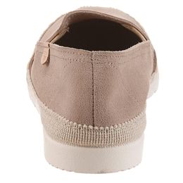 VERBENAS Damen Slipper "NURIA", Gr. 36, beige, Veloursleder, unifarben, Schuhe, Espadrille, Schlupfschuh, Halbschuh mit Stretcheins&auml;tze