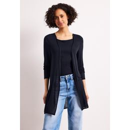 Street One Damen Longstrickjacke, schwarz, Gr. 38, unifarben, Stoff, 91% Viskose, 9% Elasthan, Strickjacken, aus softer Viskose
