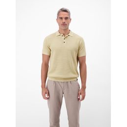 Lerros Herren Poloshirt, beige, Gr. XL, unifarben, Single Jersey, Obermaterial: 100% Baumwolle, Shirts, mit Strick-Struktur