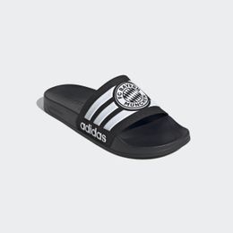 Damen Badesandale "ADILETTE SHOWER Bayern Munich", adidas Sportswear, Gr. 46, schwarz-wei&szlig;, Synthetik, Schuhe, Badelatschen, FC Bayern M&uuml;nchen
