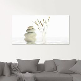 Artland Glasbild &raquo;Zen Friede&laquo; Zen 1 Stk. tlg. in verschiedenen Gr&ouml;&szlig;en wei&szlig; B/H/T: 60cm x 45cm, Glasbild Zen, 1 Stk.