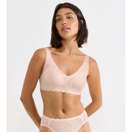 Sloggi Damen B&uuml;gelloser BH "ZERO Feel Bliss", Gr. S, rosa, Spitze, Obermaterial: 76% Polyamid, 24% Elasthan, BHs, herausnehmbare atmungsaktive Pads,