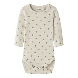 LIL' ATELIER Jungen Langarmbody "NBNGAGO KIM LS SLIM BODY LIL NOOS", Gr. 74, beige, Jersey, Obermaterial: 57% Baumwolle, 38% Lyocell, 5% Elasthan,