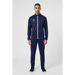 Hummel Damen Trainingsanzug "HMLLOGO SUIT", blau, Gr. S, Obermaterial: 100% Polyester, Sportanz&uuml;ge, zweiteiliges Set, ohne Kapuze, aus Polyester