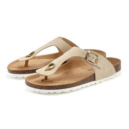 ELBSAND Damen Pantolette "Mule, Sandale, offener Schuh, Lederpantolette, Sommerschuhe", Gr. 46, beige, Obermaterial: 100% Rindsleder. Decksohle: 100%