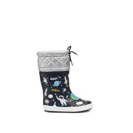 Aigle M&auml;dchen Gummistiefel "Giboulee Space", Gr. 24, blau, Obermaterial: 100% Gummi rubber., Schuhe