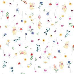 Komar Fototapete &raquo;Rapport Tapete - Winnie the Pooh Summer - Gr&ouml;&szlig;e 53 x 1005 cm&laquo; bedruckt glatt Wohnzimmer, Schlafzimmer bunt Vlies B/L: 0,53m x 10,05m, 