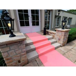 PRIMAflor-Ideen in Textil L&auml;ufer &raquo;PODIUM, Made in Belgium&laquo; rechteckig 2,6 mm H&ouml;he Breite 200 cm, Nadelfilz, Uni-Farben, ideal f&uuml;r Veranstaltungen rosa