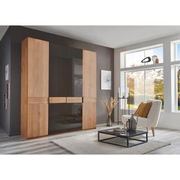 Wiemann Kleiderschrank &raquo;Cardiff, Massivholzt&uuml;ren in Kombination mit Glas- oder Spiegelt&uuml;ren&laquo; 4 Breiten, 2 H&ouml;hen 216/236cm ausw&auml;hlbar, hochwertiges 