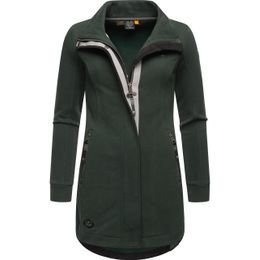 Ragwear Damen Sweatjacke "Letrice", gr&uuml;n, Gr. M, Sweatware, Obermaterial: 65% Baumwolle, 35% Polyester, Sweatjacken, Sportliche Zip-Jacke mit hohem