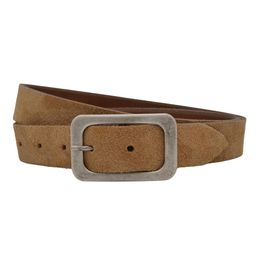 AnnaMatoni Damen Lederg&uuml;rtel "AnnaMatoni Damen Lederg&uuml;rtel in hochwertigem Velour Leder 3cm", beige, Gr. 110, 100% Leder, G&uuml;rtel