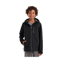 Killtec Jungen Softshelljacke "Jungen Softshelljacke", schwarz, Gr. 128, Oberseite: 100% Polyester.R&uuml;ckseite: 100% Polyester.Futter: 100% Polyester,