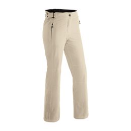 Maier Sports Damen Skihose "Vroni slim 2.0", beige, Gr. 20, 100% Polyester, Hosen, Damen Schneehose, wind- und wasserdicht, 2 RV-Taschen, Slim Fit