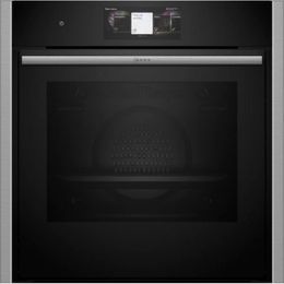 Neff Pyrolyse Backofen N 90 &raquo;B64CT73N0&laquo; mit Teleskopauszug nachr&uuml;stbar mit Hydrolyse Versenkte Slide & Hide Ofent&uuml;r & starkem Pyrolyse-Duo grau 