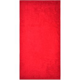 Dyckhoff Badet&uuml;cher &raquo;Kristall&laquo; mit Bord&uuml;ren rot Frottier, Obermaterial: 100% Baumwolle B/L: 100cmx150cm, 1 Stk., Frottier