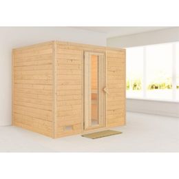 Karibu Sauna &raquo;Soraja&laquo; Set, ohne Ofen beige ohne Ofen, (ohne Ofen)