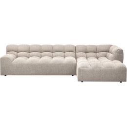 Woood Ecksofa &raquo;Allure grobem Webmuster, H 79 x B 324 x D 165 cm&laquo; Tragkraft 400 kg, Hohe Verschlei&szlig;festigkeit, Pfleiglicht beige B/H/T: 324cm x 79cm x 