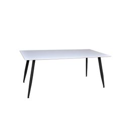 Esstisch &raquo;Polar, rechteckiger Esstisch mit Stahlbeinen, modern, 180 &times; 90 cm&laquo; Esszimmertisch, MDF, rechteckig, ger&auml;umig, urban, edel wei&szlig; B/H/T: 90cm x