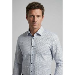 OLYMP Herren Langarmhemd "Luxor", wei&szlig;, Gr. 46, Web, Obermaterial: 100% Baumwolle, Hemden, graphisches Muster, modern fit, Businesshemd,