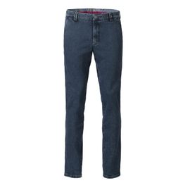 MEYER Herren Chinohose "Bonn", blau, Gr. 29, uni, Obermaterial: 98% Baumwolle CO. 2% Elasthan EL., Hosen, mit Super Stretch Qualit&auml;t