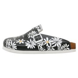 DOGO Damen Hausschuh "Comfie Pantoletten Hausschuhe Self Love Is The Best Love Damen", Gr. 38, schwarz, Lederimitat, Schuhe, Handgefertigt