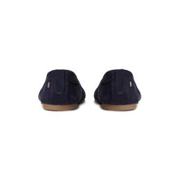 Tommy Hilfiger Damen Loafer "TH FLEX SUEDE LOAFER BALLERINA", Gr. 40, blau, Veloursleder, Basic, Schuhe, Schlupfschuh, Slipper, Pennyloafer im
