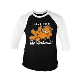 GARFIELD Longsleeve in Wei&szlig; | Gr.: S