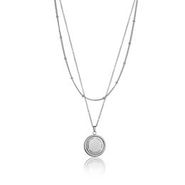 ISABELLA FORD Damen Collier "FN005S", 45cm, 25x1,5mm pendant, Edelstahl, L: 1,5 25 45, silber, Edelstahl, Halsketten