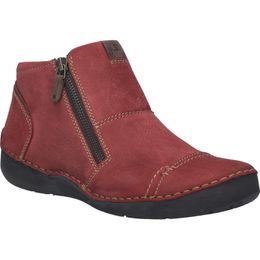 Josef Seibel Damen Stiefelette "Fergey 46, rot-kombi", Gr. 37, rot, Obermaterial: 100% Rindsleder Leather cow., Schuhe